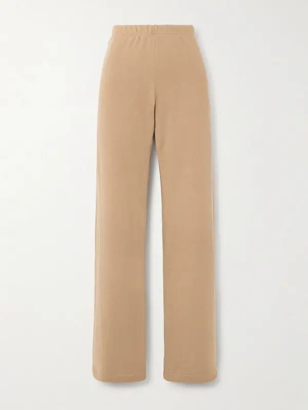 Eterne Embroidered Cotton And Modal-blend Jersey Sweatpants - Brown
