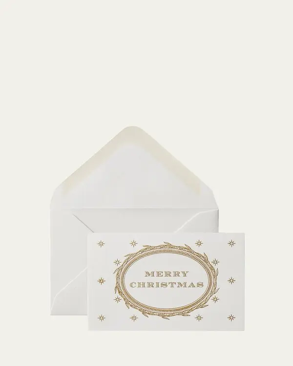 Smythson Merry Christmas Cards, Set Of 10