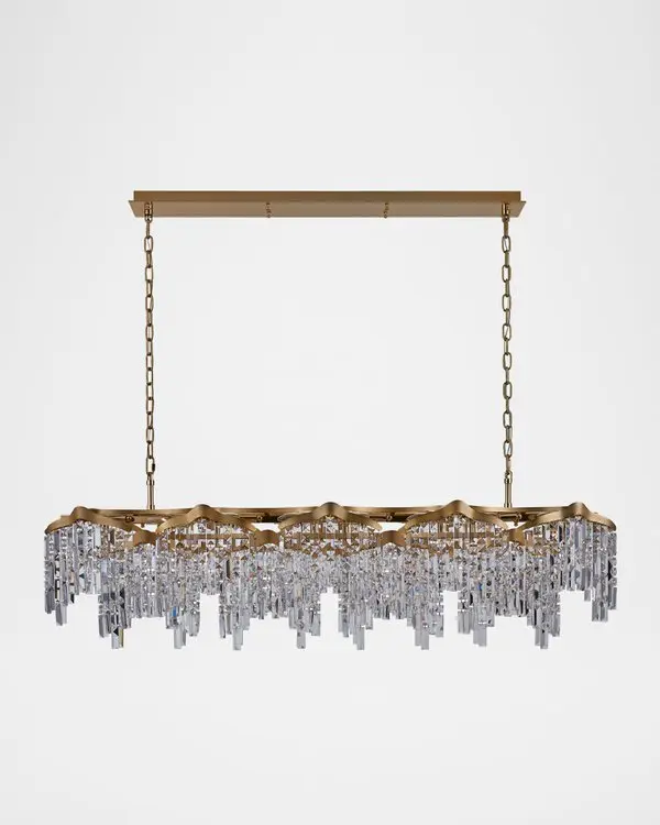 ALLEGRI CRYSTAL BY KALCO LIGHTING Cadere 63" 24-light Crystal Island Light