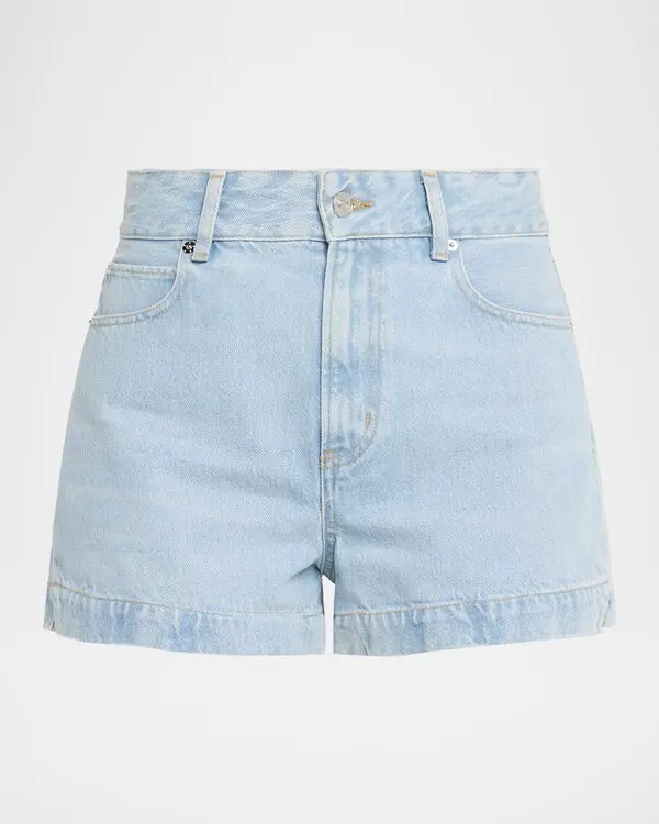FRAME The Charm Denim Shorts - Light Blue