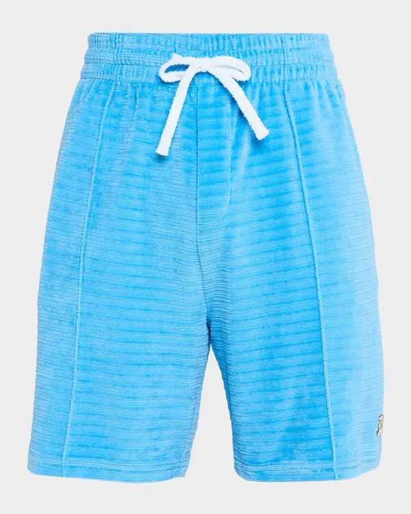 Casablanca Velour Pintuck-pleated Drawstring Shorts