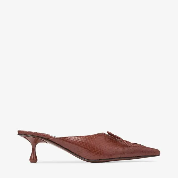 JIMMY CHOO Scarlett 50 Printed Leather Mules