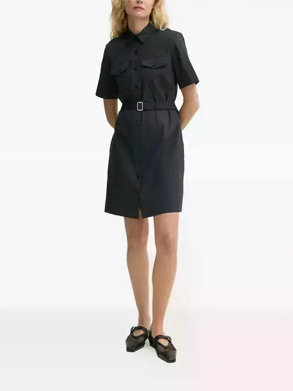 theory black shirt dress Long Mermaid Prom Dress with Flowers main image 1