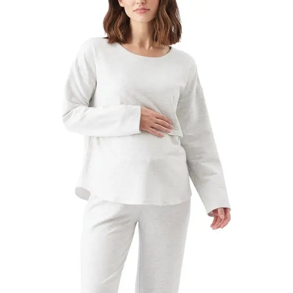 RIPE MATERNITY Nursing Top - Silver Marle