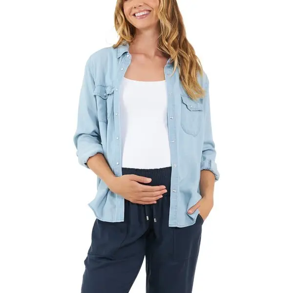 RIPE MATERNITY Bec Chambray Shirt