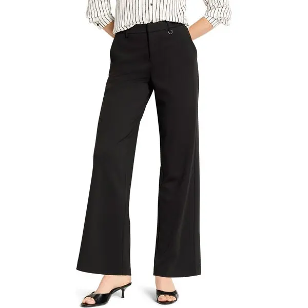 NIC+ZOE Wide Leg Ponte Pants - Black Onyx