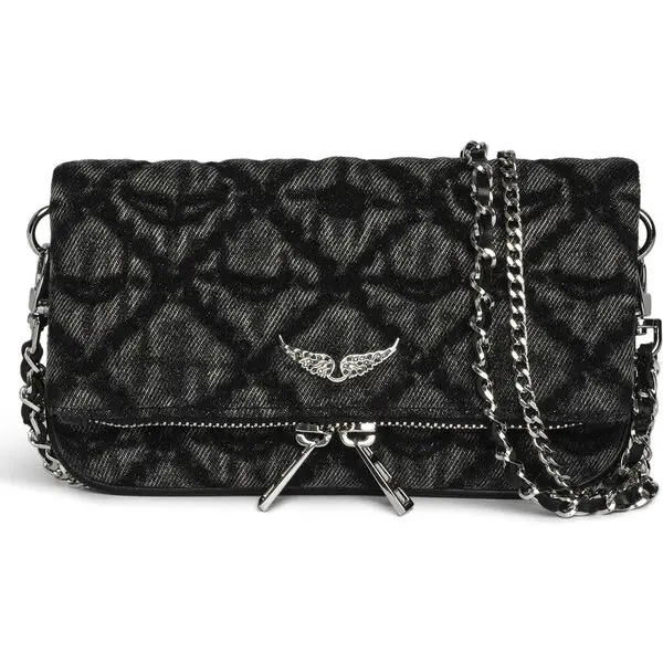 Zadig&Voltaire Rock Denim Monogram Crossbody Bag - Road