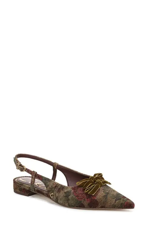 CIRCUS NY BY SAM EDELMAN Delanie Pointed-toe Slingback Flats - Golden Pear/plum Multi