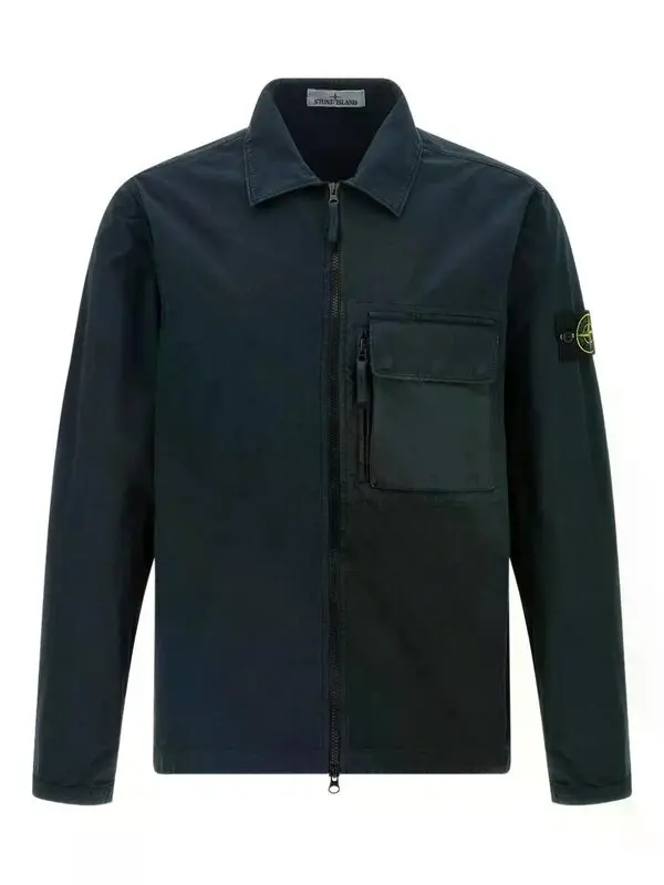 Stone Island Zip-fastening Patch-pocket Shirt Jacket - Blue