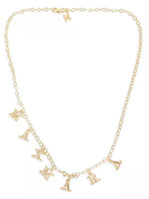 Max Mara Lettering Embellished Chain Necklace