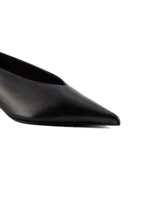 LELLA BALDI 30mm Pointed-toe Leather Pumps - Black