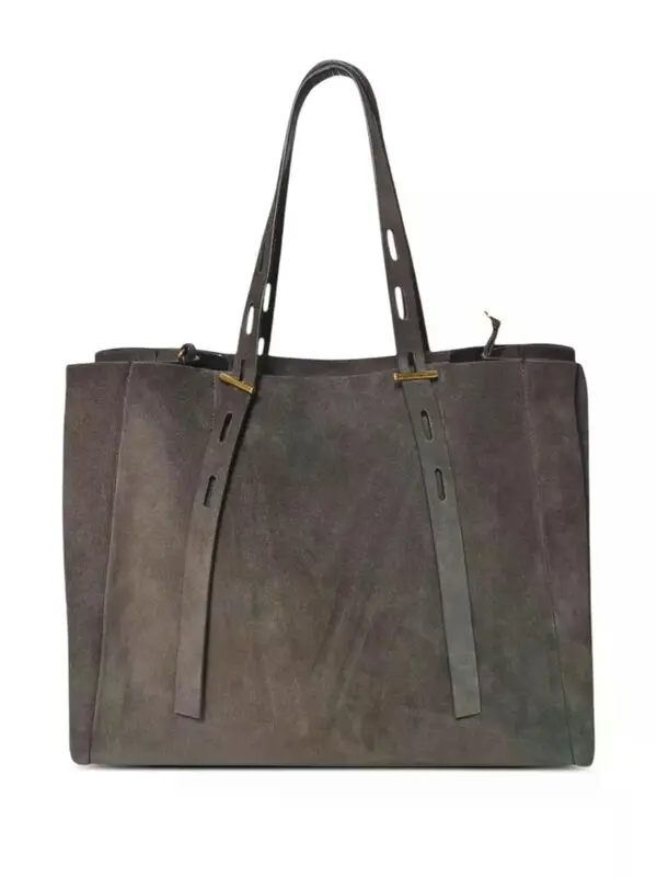 MINO BOSSI Suede Leather Tote Bag