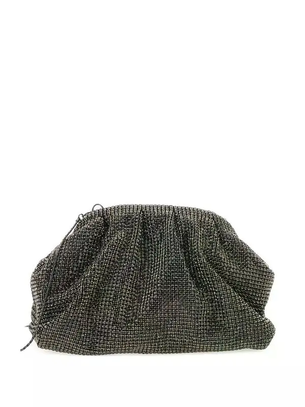 TWENTY FOURHAITCH Crystal-embellished Clutch - Grey