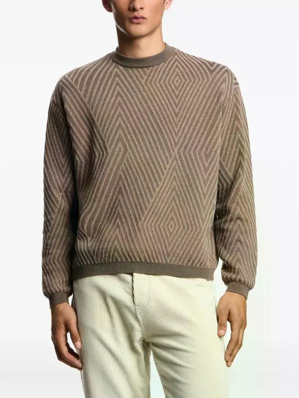 Emporio Armani Geometric-pattern Sweater
