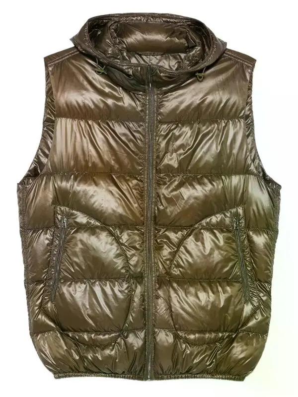 Herno Hooded Quilted Gilet - Green