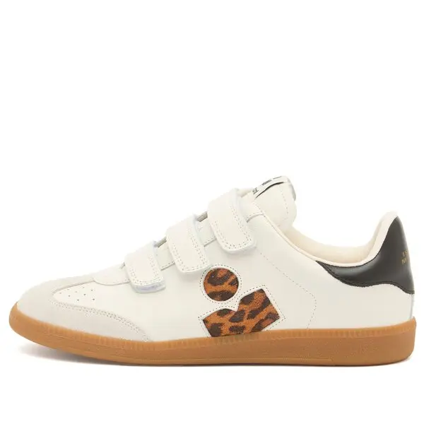 Isabel Marant Beth Velcro Sneakers - Ecru/leopard