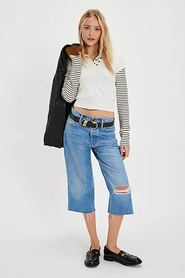 MOTHER The Half-eaten Fray Denim Shorts