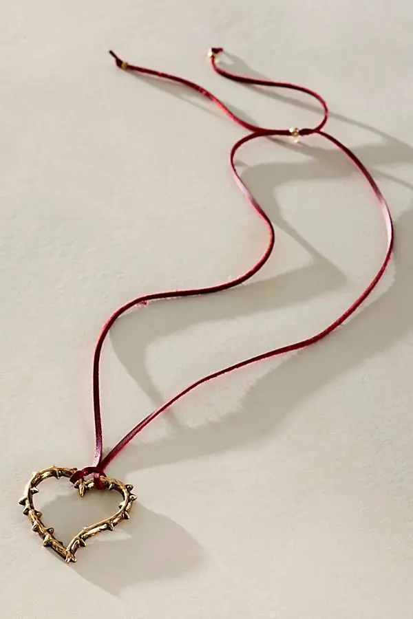 Free People Otto Pendant Necklace - Wine/gold