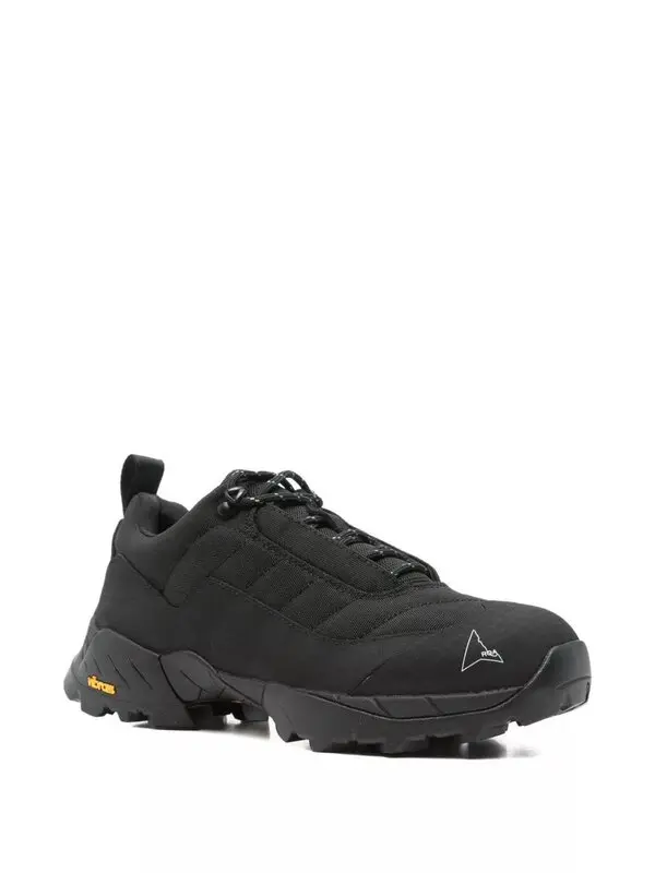 ROA Quilted Lace-up Sneakers - Black