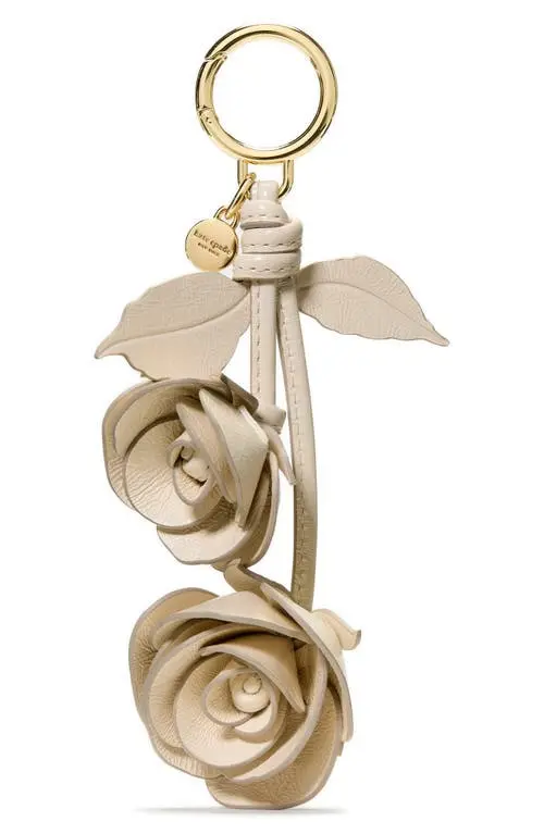 Kate Spade New York Crinkle Patent Leather Key Fob - Cashew Milk