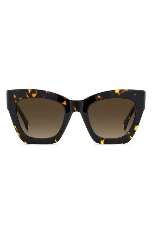Carolina Herrera 52mm Gradient Cat Eye Sunglasses - Havana/brown Sf