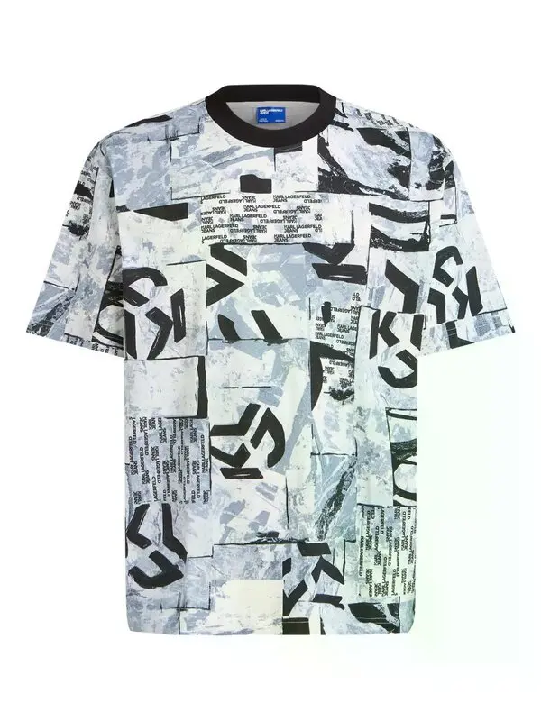 Karl Lagerfeld All-over Print Cotton T-shirt - White