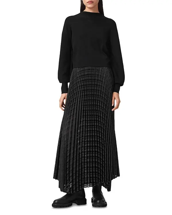 All Saints Sinead Dress And Sweater - Black