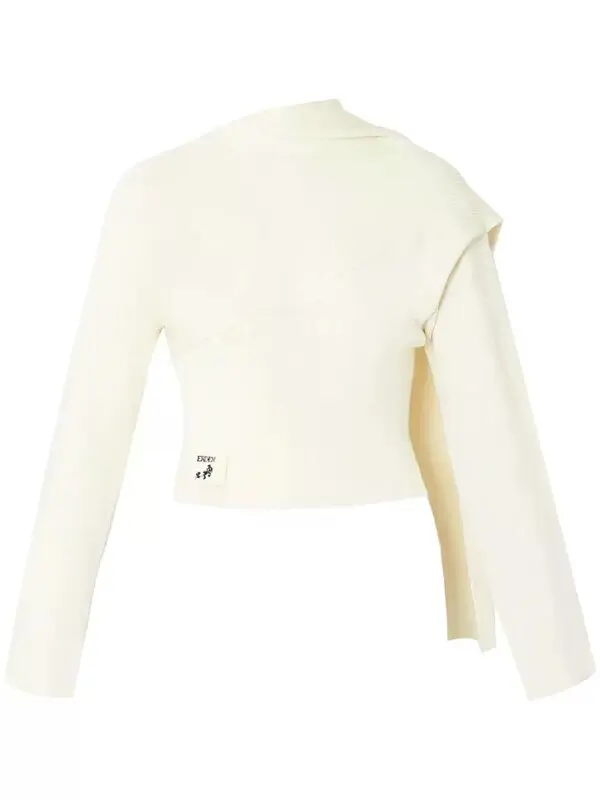 Erdem Draped Sweater - Neutrals