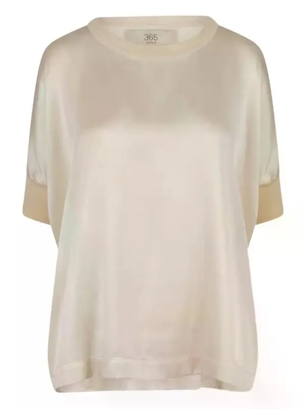 JUCCA Cotton-blend Short-sleeved Blouse