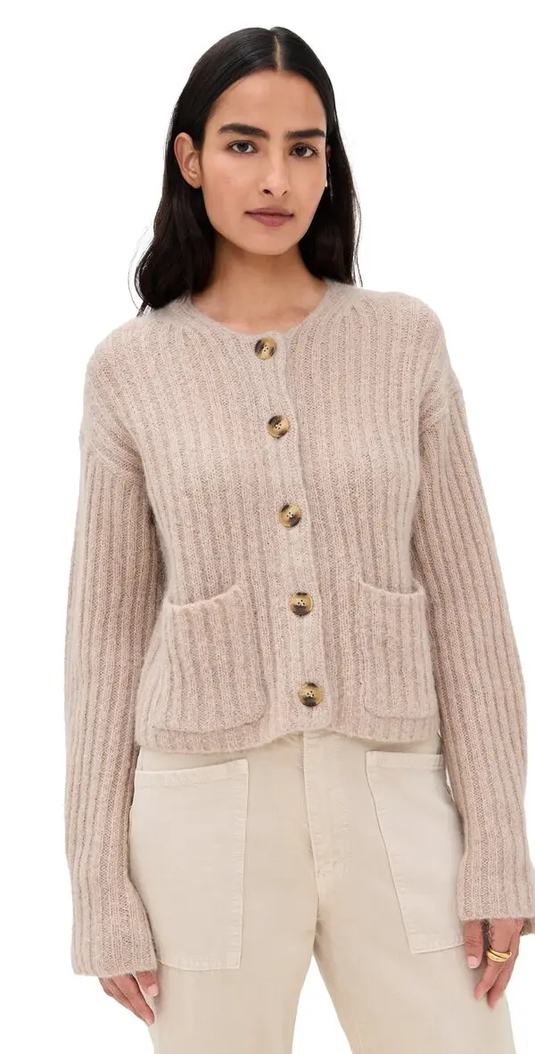 BY MALENE BIRGER Cierrou Rib Cardigan - Cobblestone
