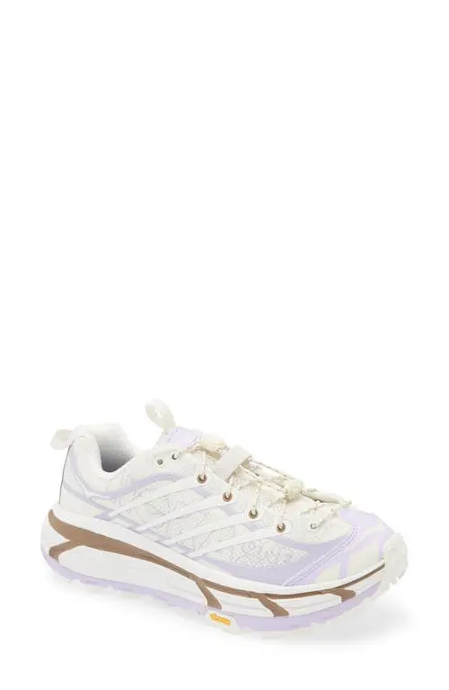 Hoka Mafate Three2 Wordmark Sneaker - Alabaster/iris Flower