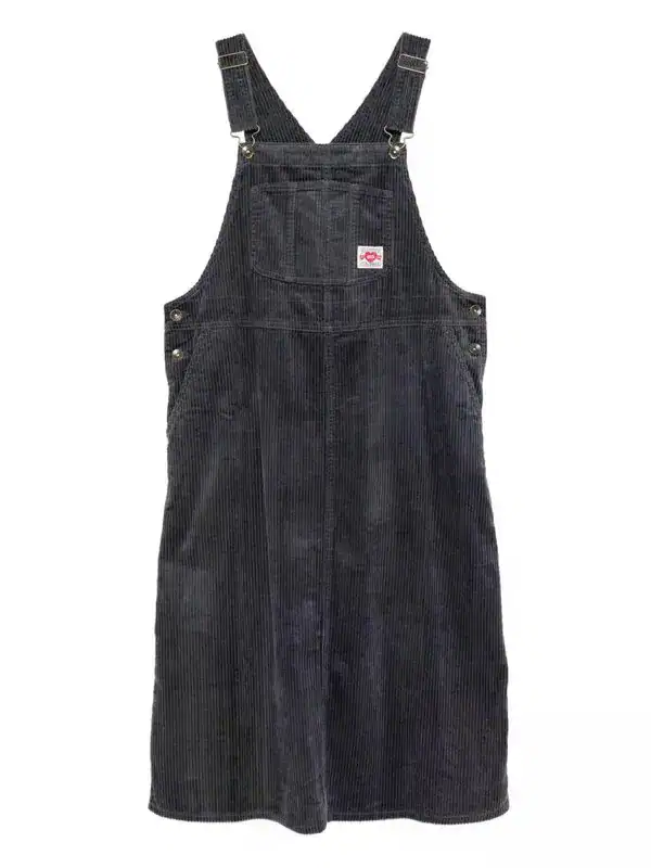 Fingercroxx Corduroy Pinafore Dress In Grey - 40% Off | Editorialist