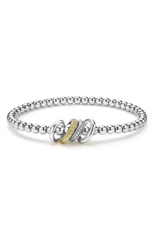 Lagos Diamond Caviar Beaded Bracelet