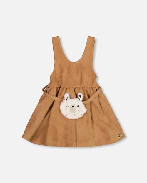 DEUX PAR DEUX Stretch Suede Effect Jumper With Llama Bag