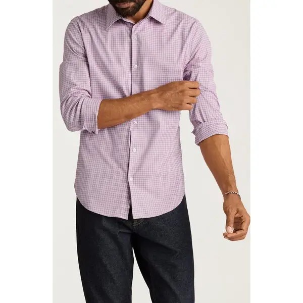 Bonobos Tech Slim Fit Check Button-up Shirt - Tech Button Down Shi