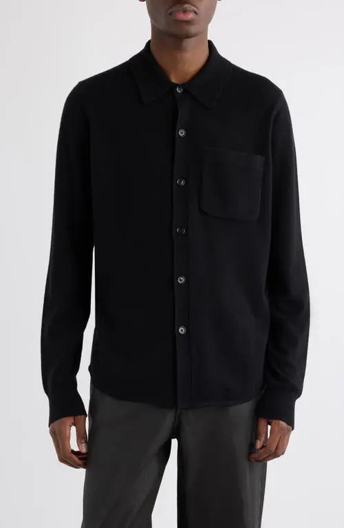 Dries Van Noten Monaco Cashmere Button-up Shirt
