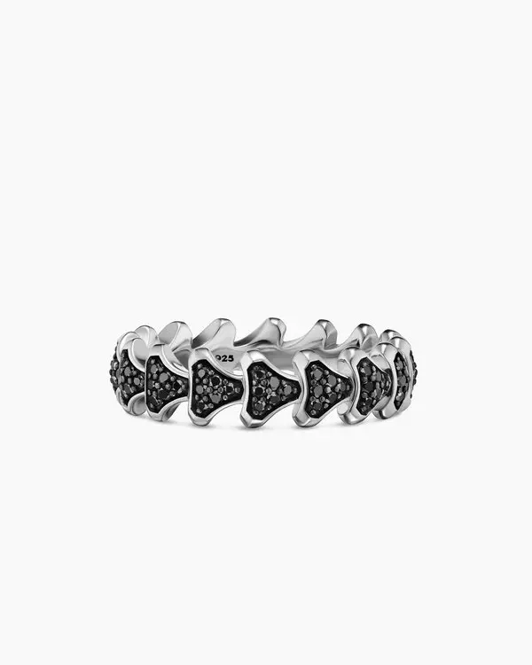 David Yurman Armory Band Ring - Black Diamond