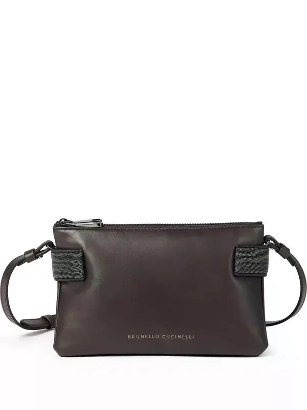 Brunello Cucinelli Mini Essence Crossbody Bag - Brown