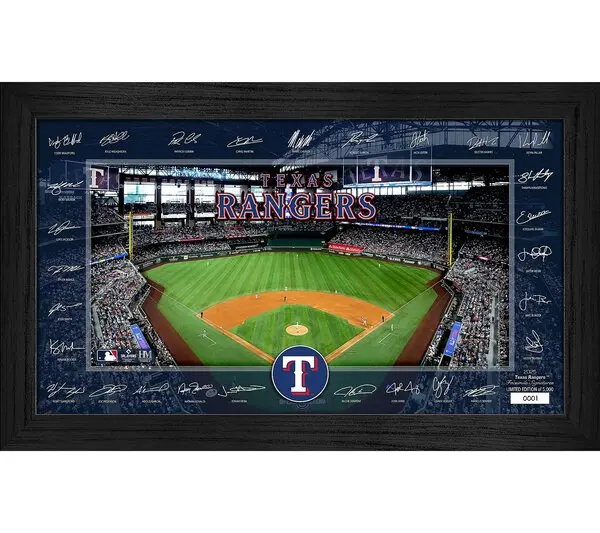 HIGHLAND MINT Texas Rangers 2025 Signature Fiel D Frame