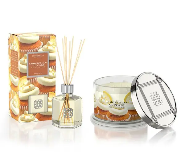 HOMEWORX BY SLATKIN + CO. As Is 18-oz. Candle& Reeds Limonce
