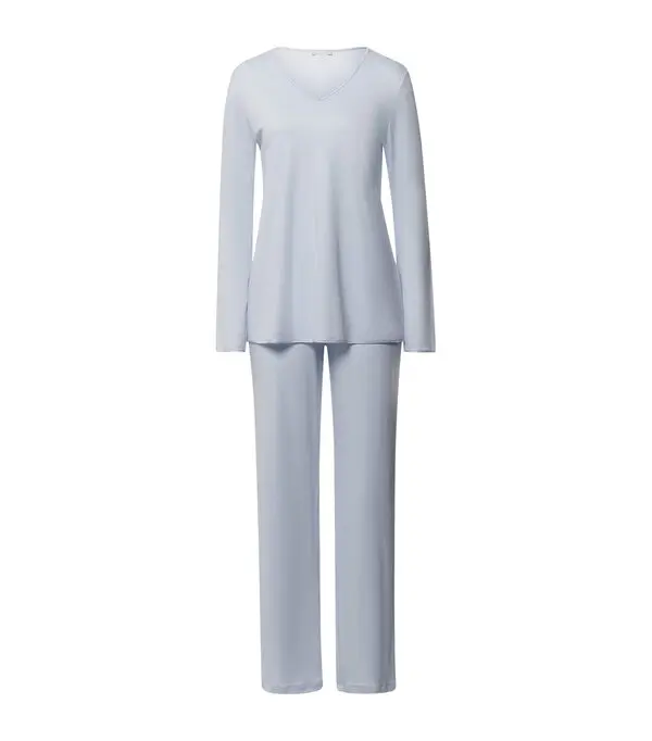 Hanro Cotton Long-sleeve Pyjama Set