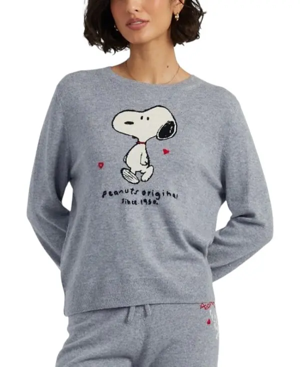 Chinti & Parker Wool Cashmere Peanuts Original Sweater - Grey Marl