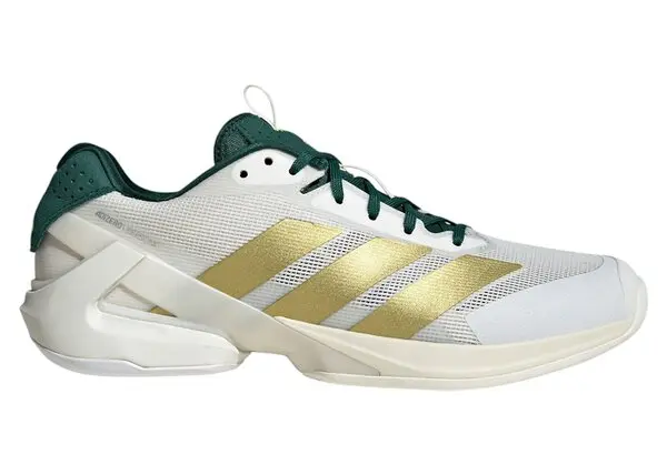 Adidas Adizero Ubersonic 5 Sneakers - Core White/gold Metallic/collegiate Green