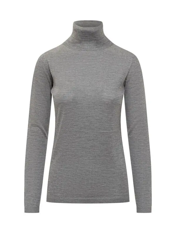 Fabiana Filippi Turtleneck In Lightweight Knitwear - Grey