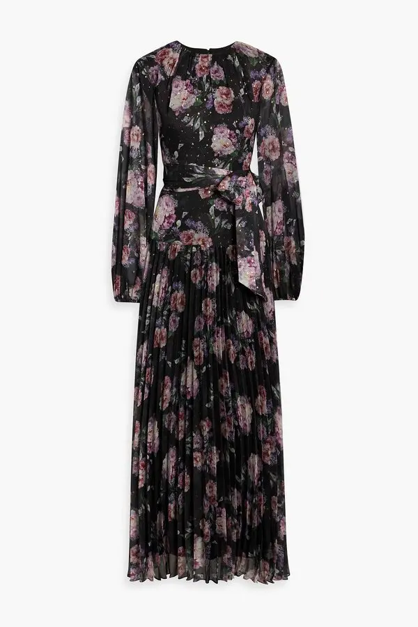 MIKAEL AGHAL Floral-print Fil Coupé Chiffon Maxi Dress