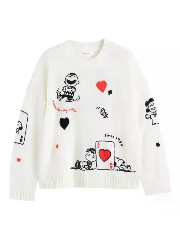 Chinti & Parker X Peanuts Crew-neck Sweater - Neutrals