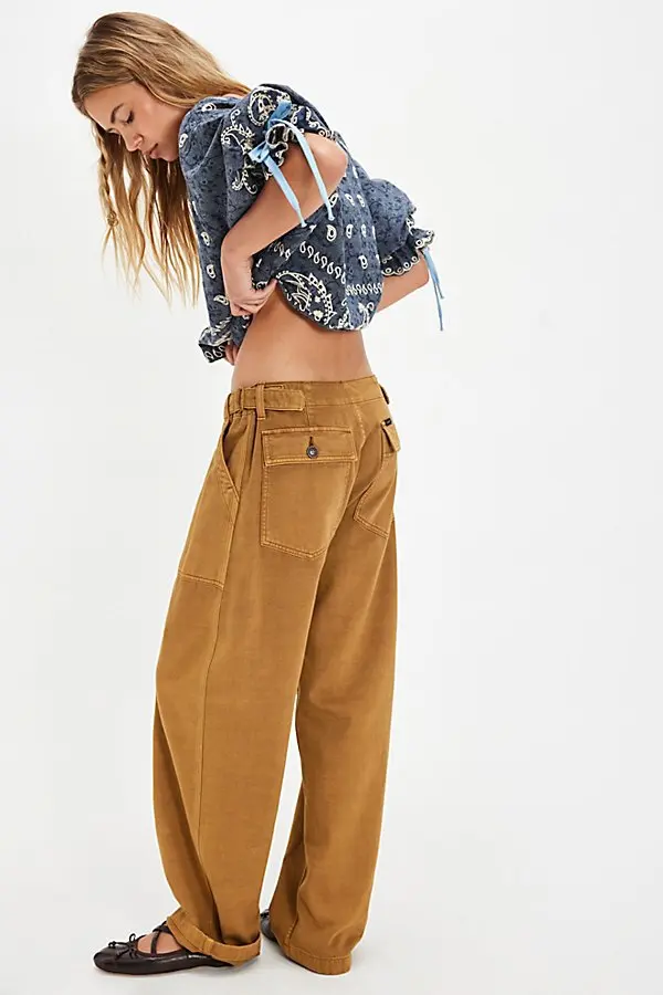 LEEM Loose Utility Pants - Glazed Ginger