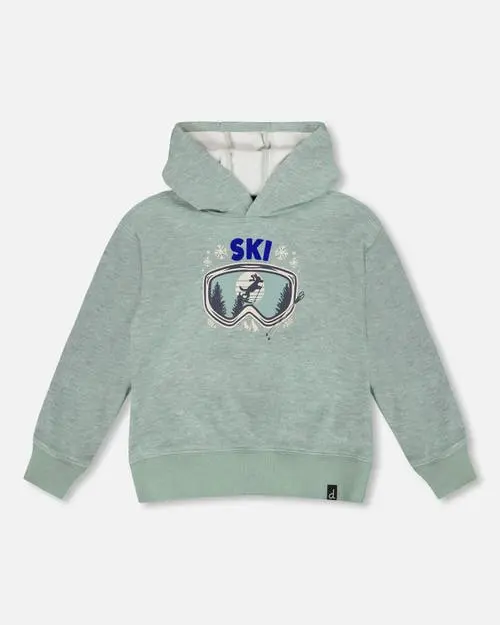 DEUX PAR DEUX Brushed Jersey Graphic Pullover Hoodie