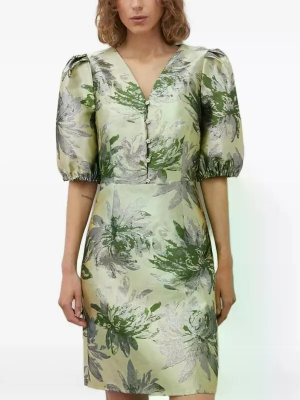 BRUUNS BAZAAR Floral-print Puff-sleeve Dress