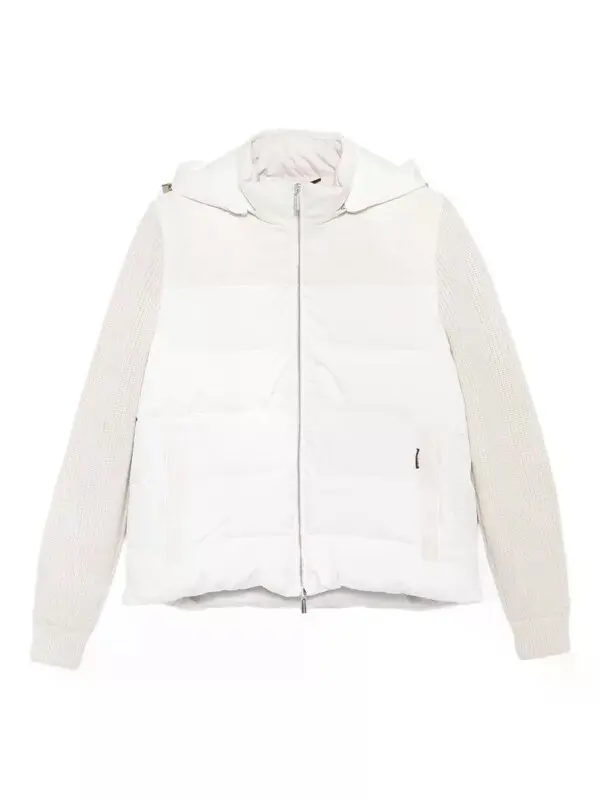 MOORER Quilted Knit Sleeve Jacket